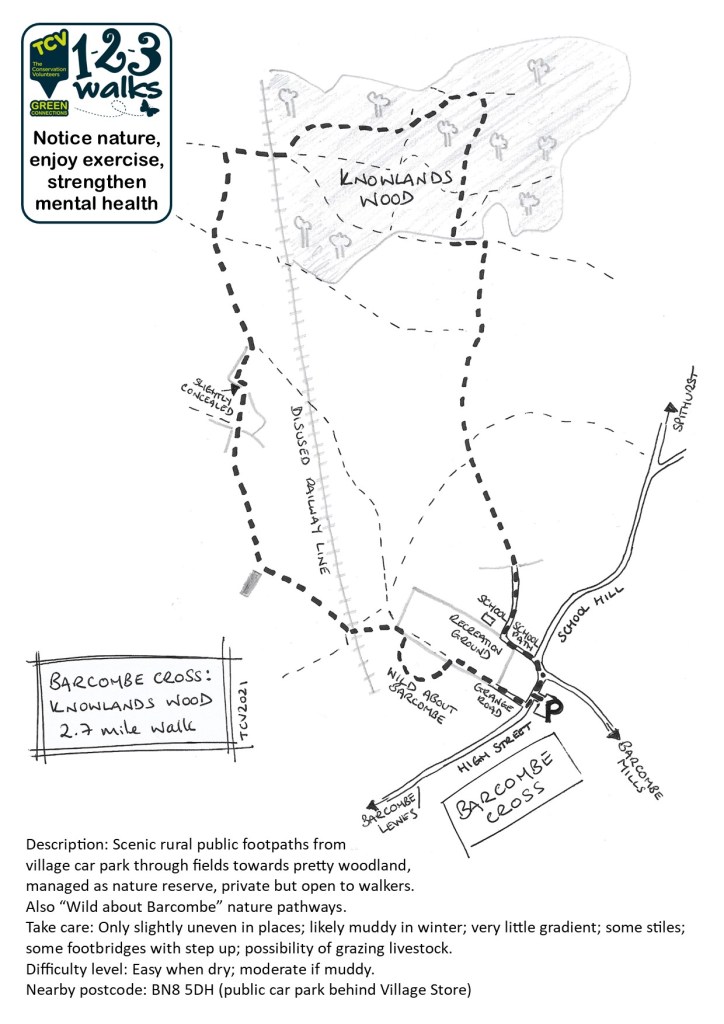 Barcombe Cross – Knowlands Wood 2.7m – 123 Walks