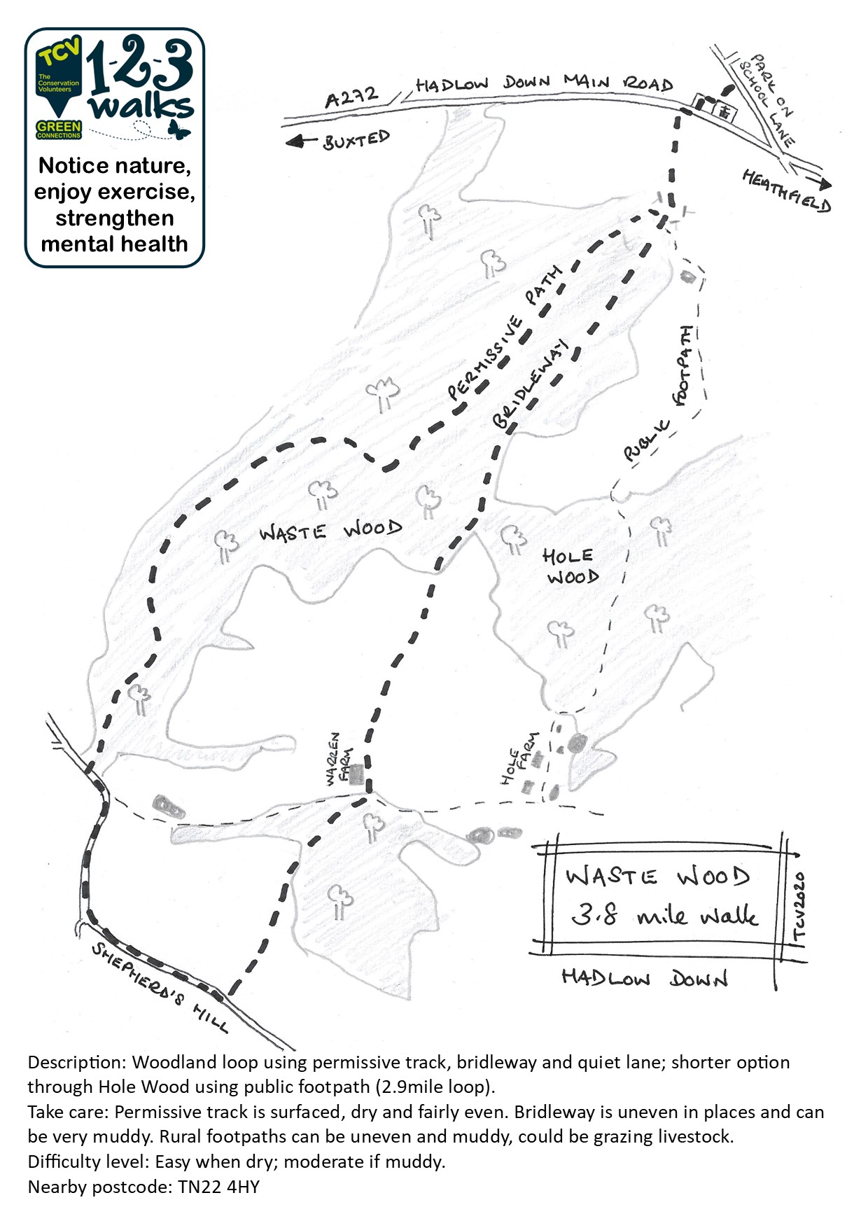 Hadlow Down – Waste Wood 2.9 or 3.8m – 123 Walks