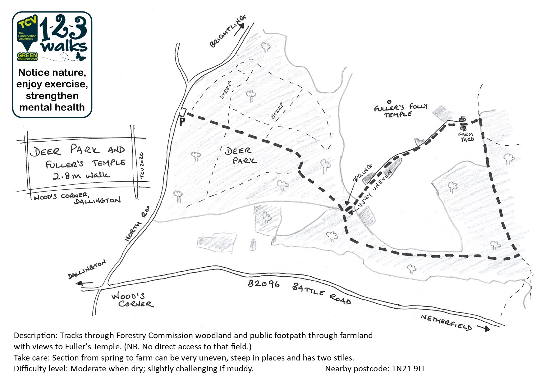 Dallington – Deer Park/Fuller’s Temple 2.8m – 123 Walks
