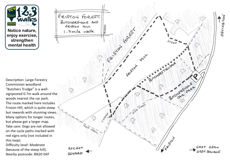 Friston Forest – Butchershole 1.7m – 123 Walks