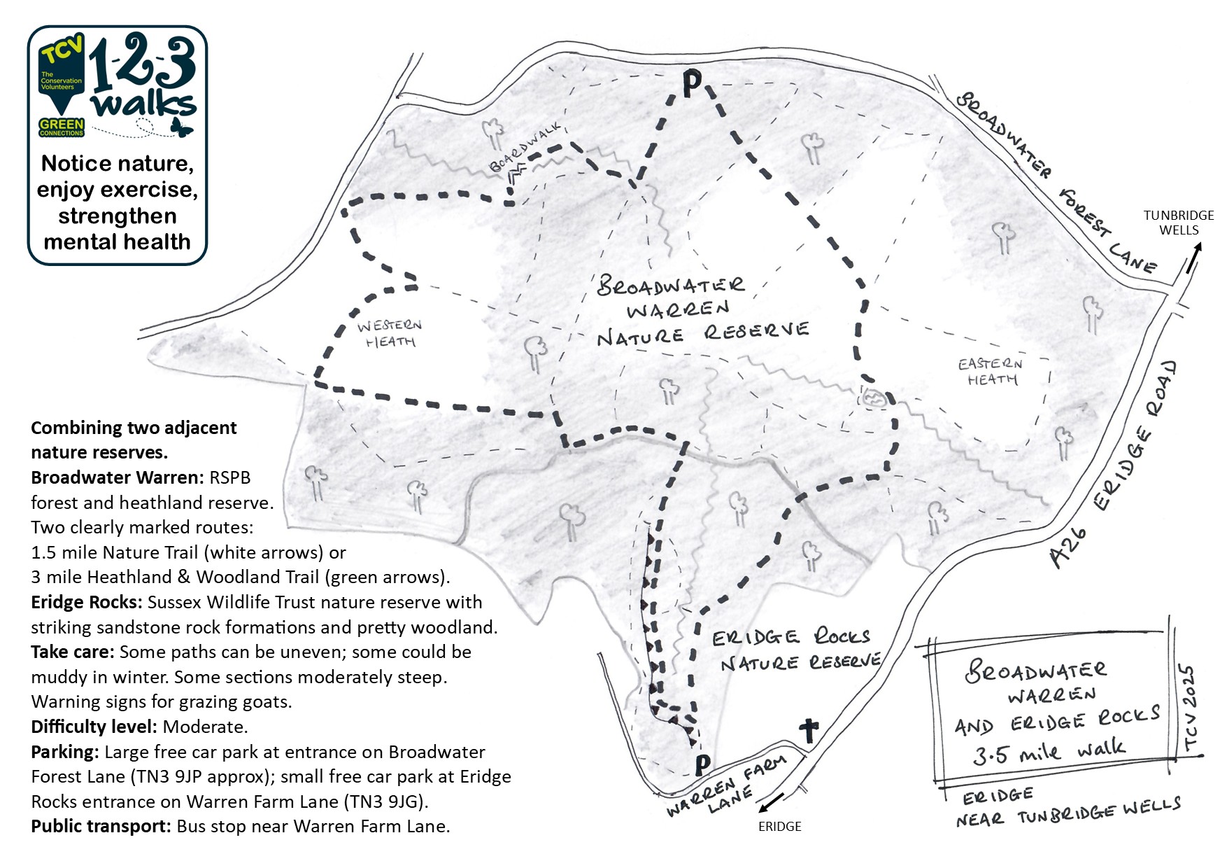 Eridge – Broadwater Warren & Eridge Rocks 3.5m – 123 Walks